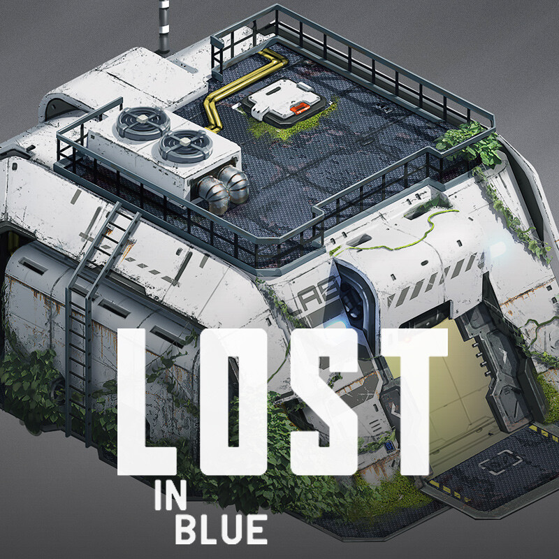 ArtStation - Lost in Blue - 2D Lab Entrance