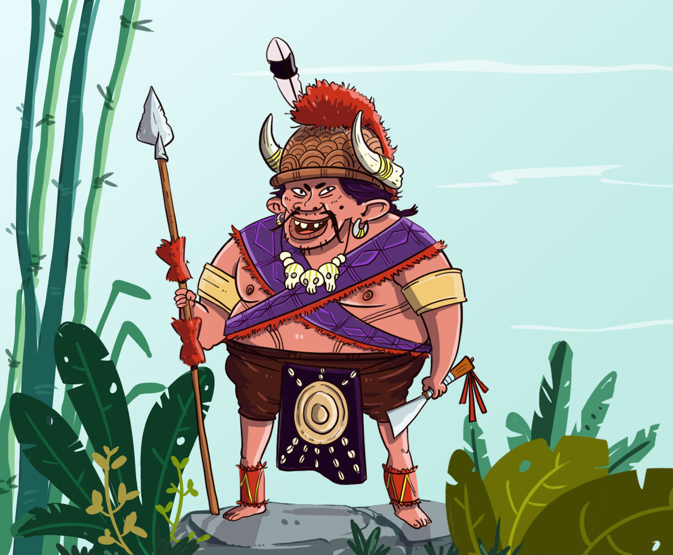 ArtStation - Tribal- A Naga Warrior