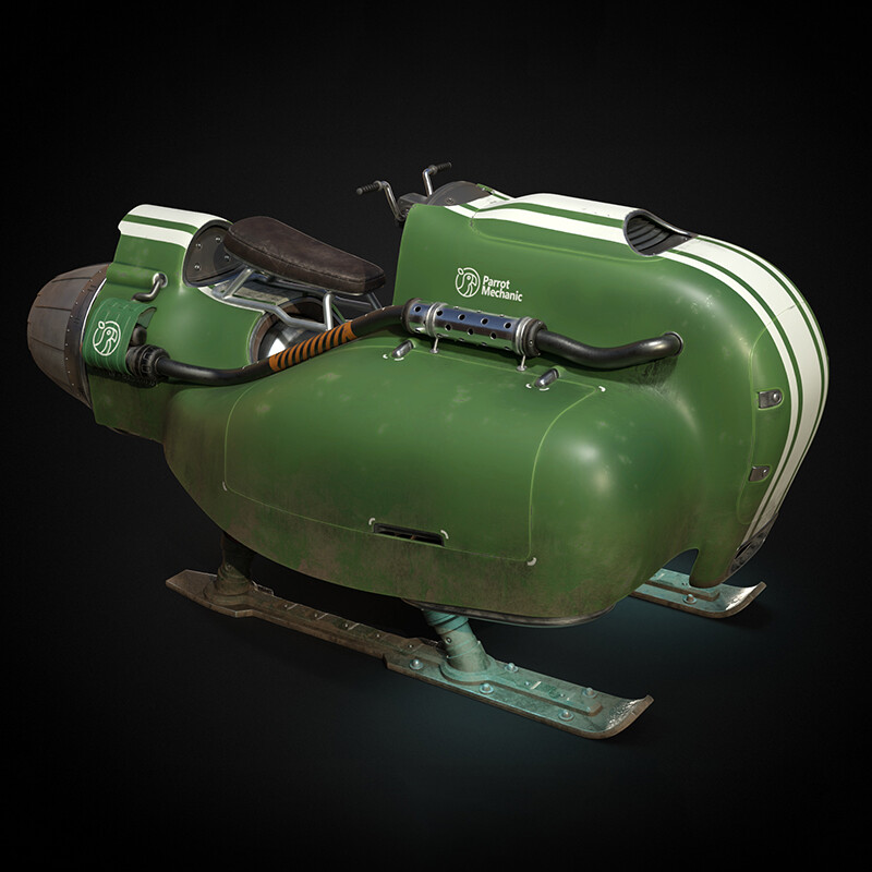 ArtStation - Sci-fi Hovercraft (Production mesh)