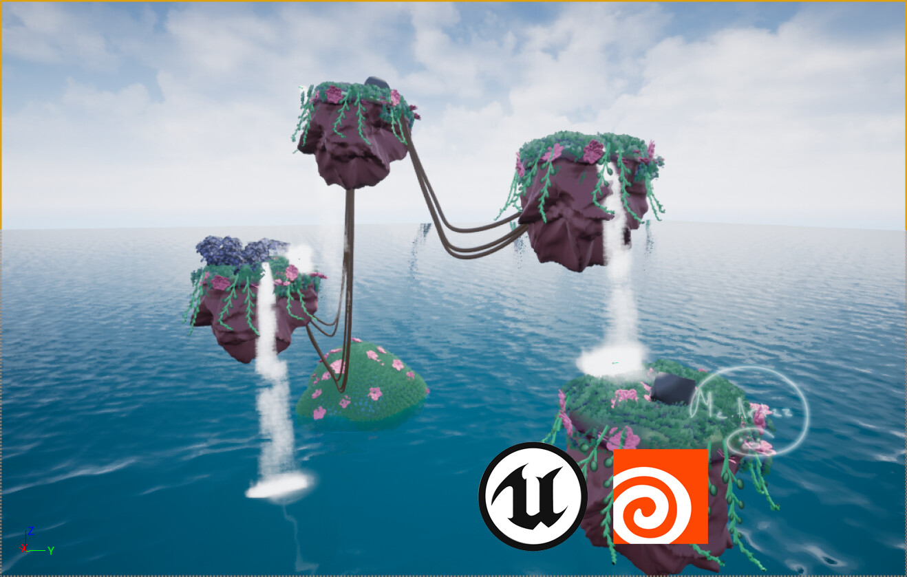 ArtStation - Floating Procedural Islands In Unreal