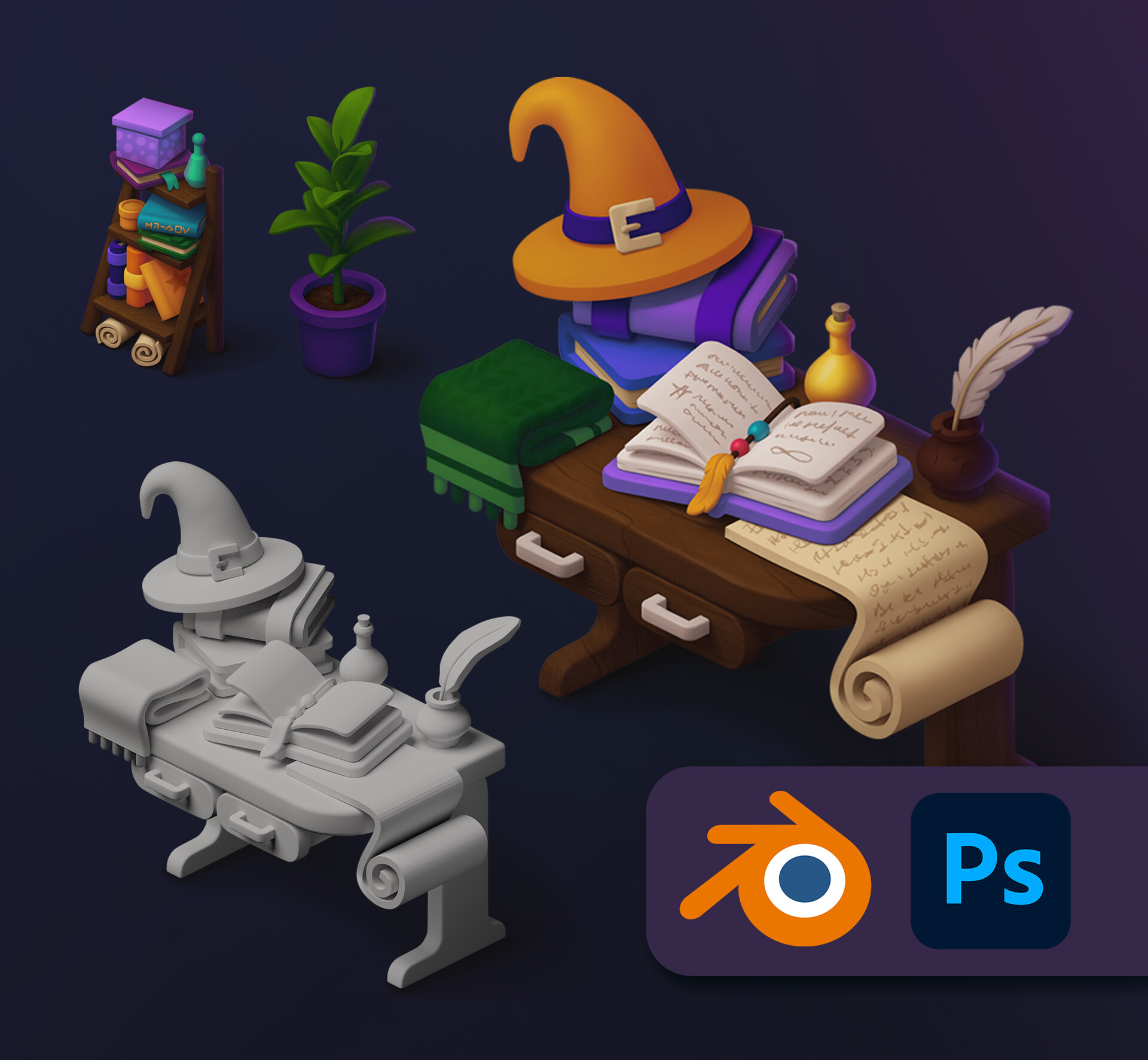 ArtStation - Casual game props | isometric