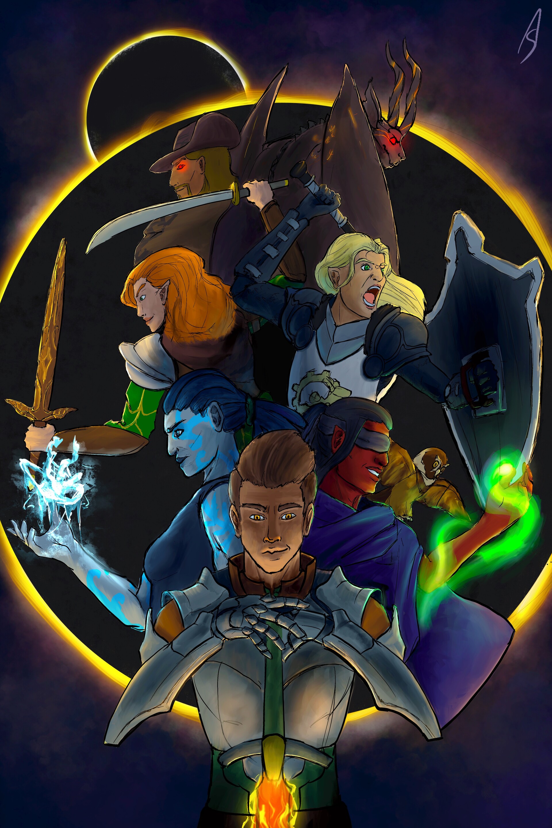 ArtStation - The Wardens, D&D Party Illustration