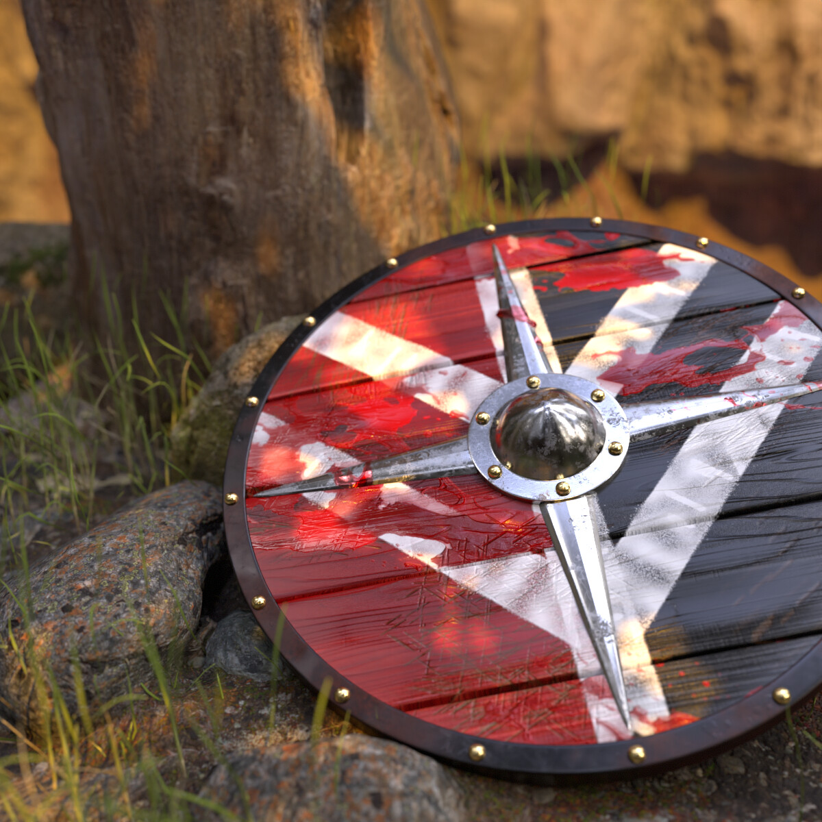 ArtStation - Viking Shield Model Prop