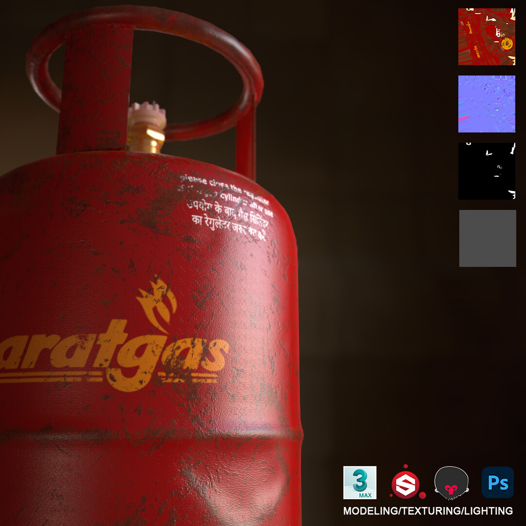 ArtStation - Gas Cylinder Model