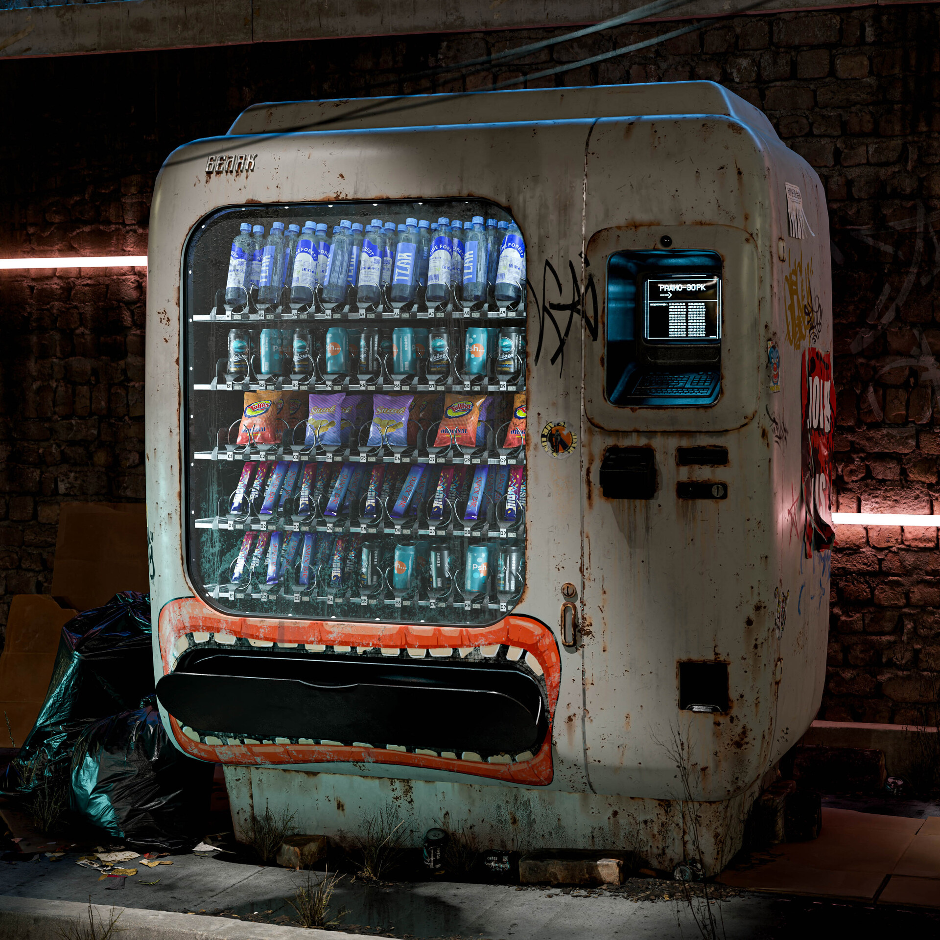 ArtStation - Soviet vending machine "Belyak"