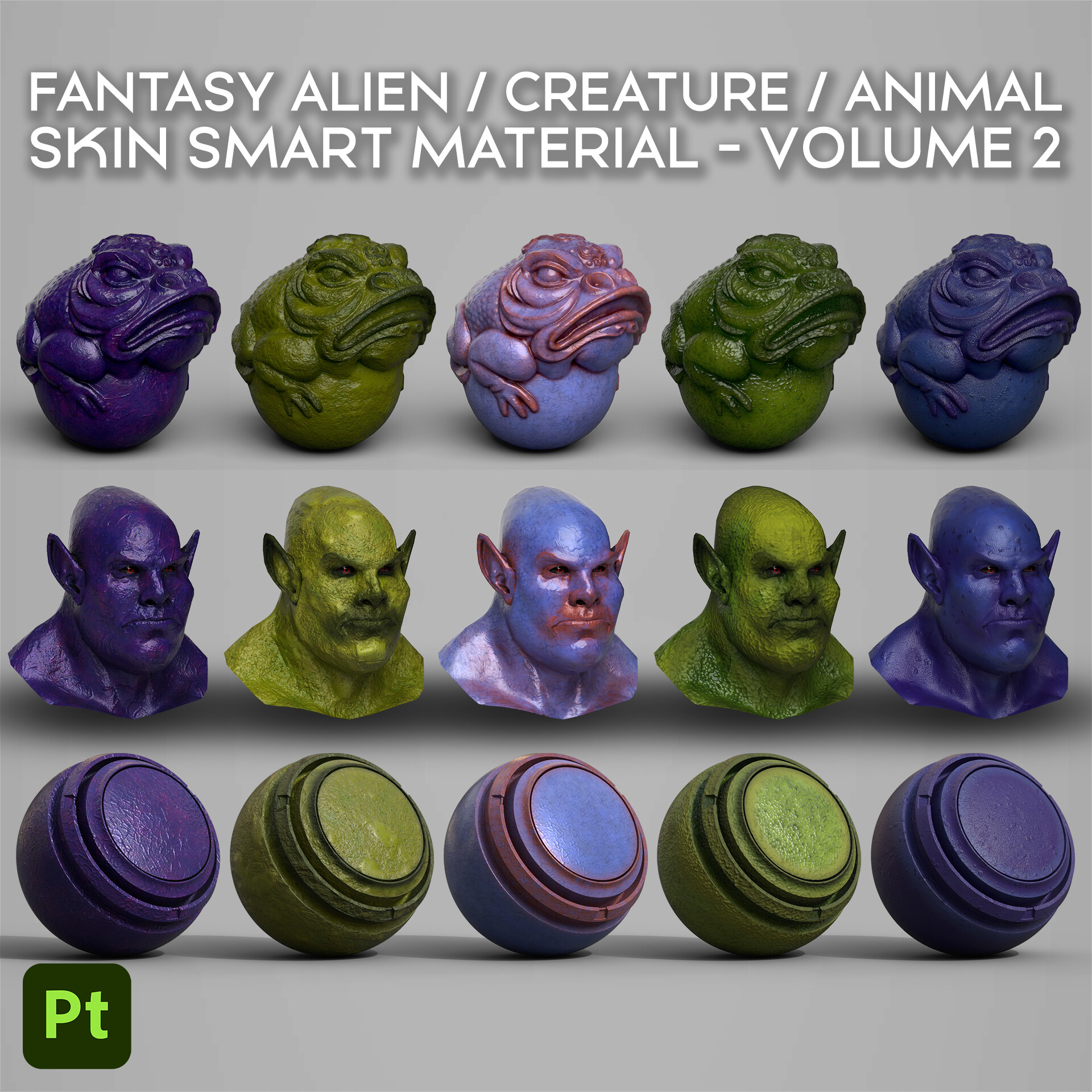 ArtStation - Fantasy Alien / Creature / Animal Skin Smart Material ...