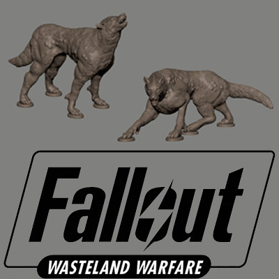 ArtStation - Fallout - Wasteland Warfare - Wasteland Creatures - Wolves