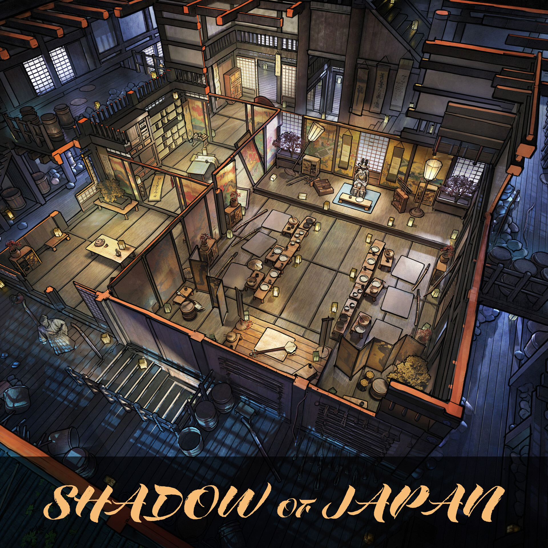 ArtStation - castle interior cutaway