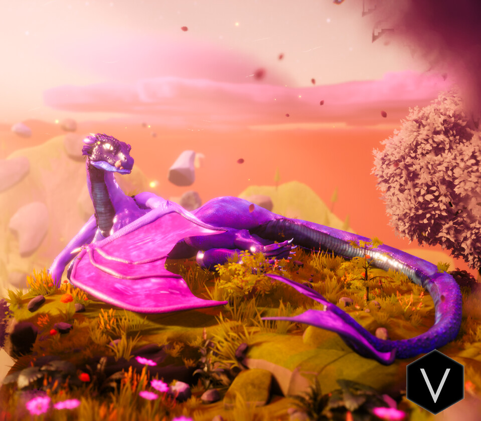 ArtStation - Stylized fantasy dragon