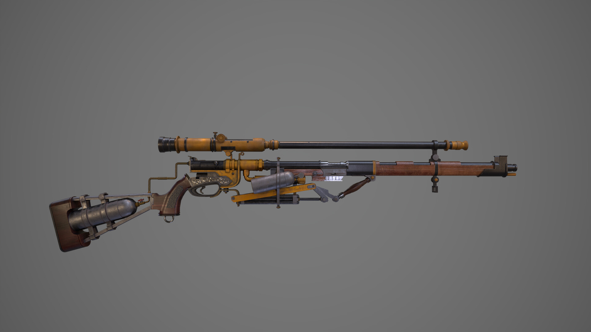 ArtStation - Steampunk Pneumatic Rifle