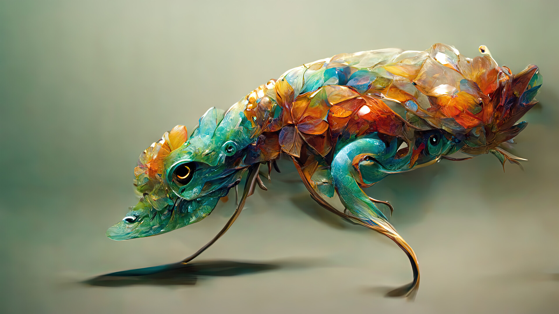 ArtStation - Chameleon Shrimp Hybrids made of Glass