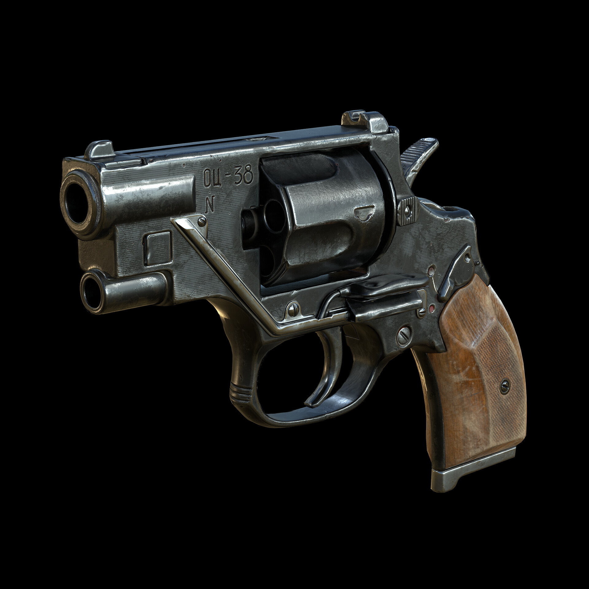 ArtStation - OTS - 38 Revolver / ОЦ - 38 Револьвер