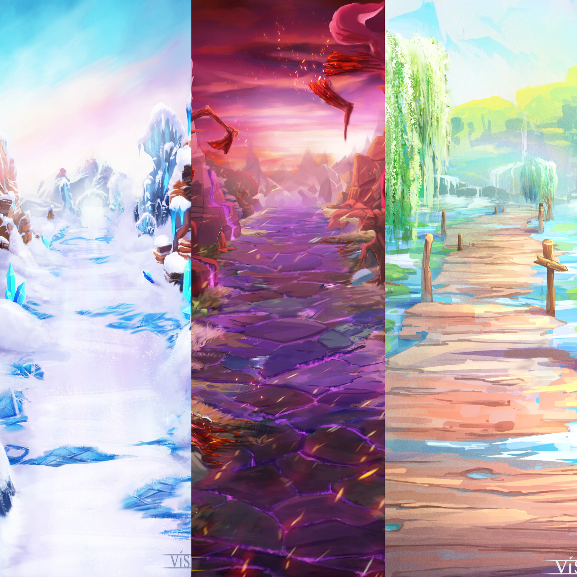 ArtStation - Waifu VS. Kaiju - Part 2 - Locations Concepts