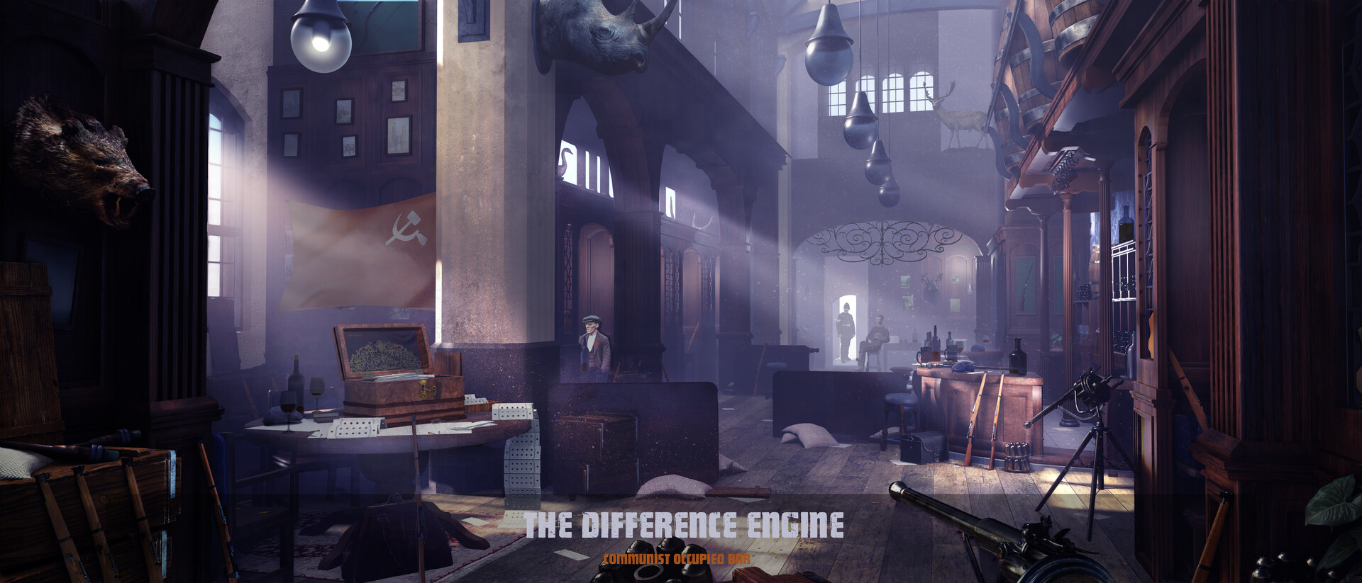 ArtStation - The Difference Engine - Communist Occupied Bar