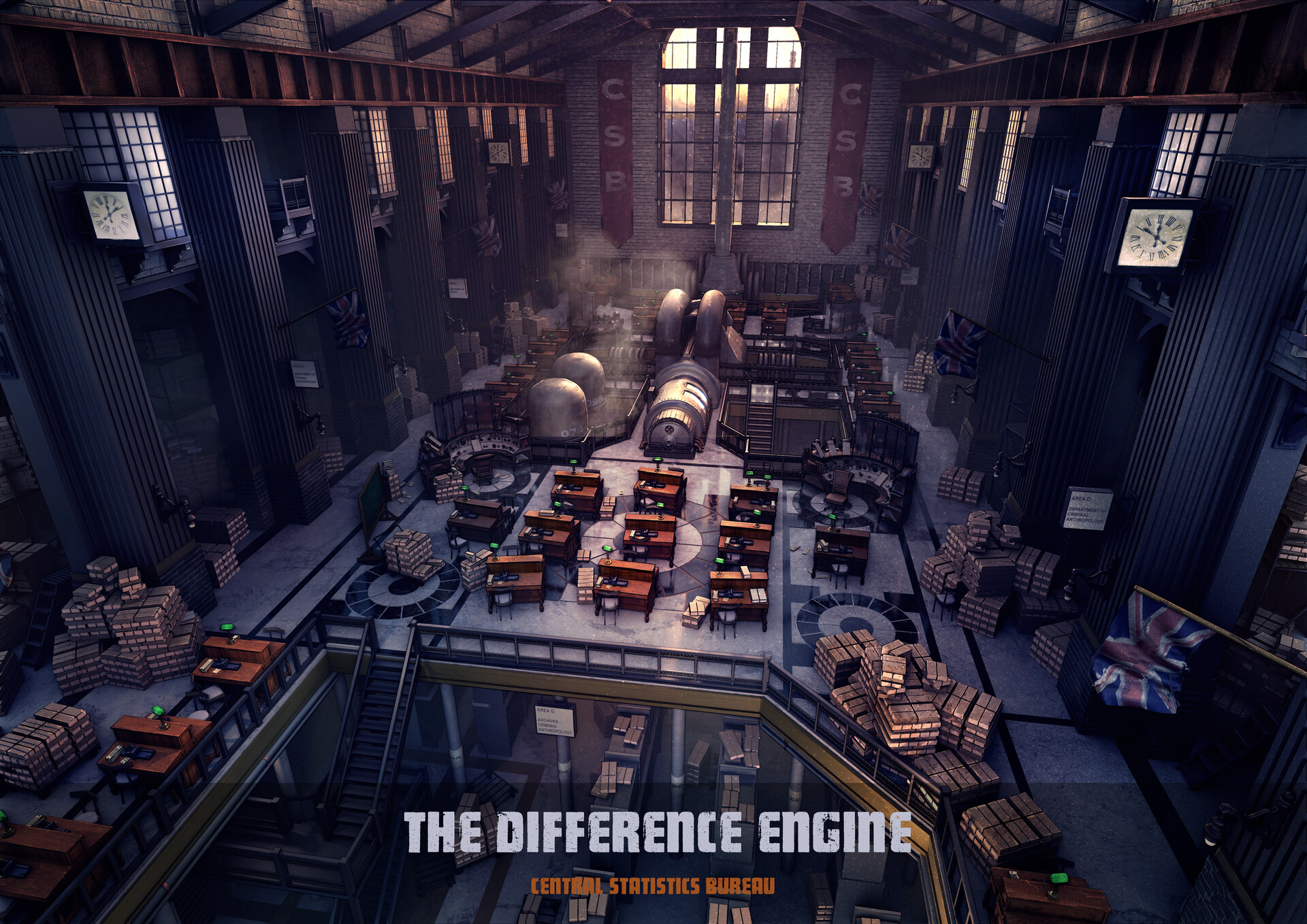 Joel Parker Concept Artist - The Difference Engine - Central Statistics Bureau