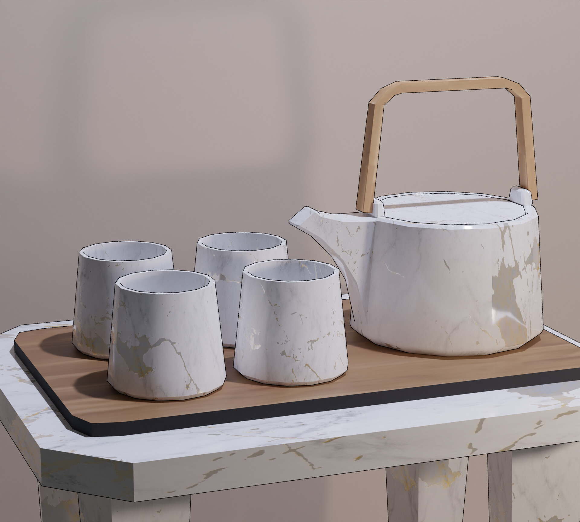 ArtStation - Kitchen Project: Tea Sets