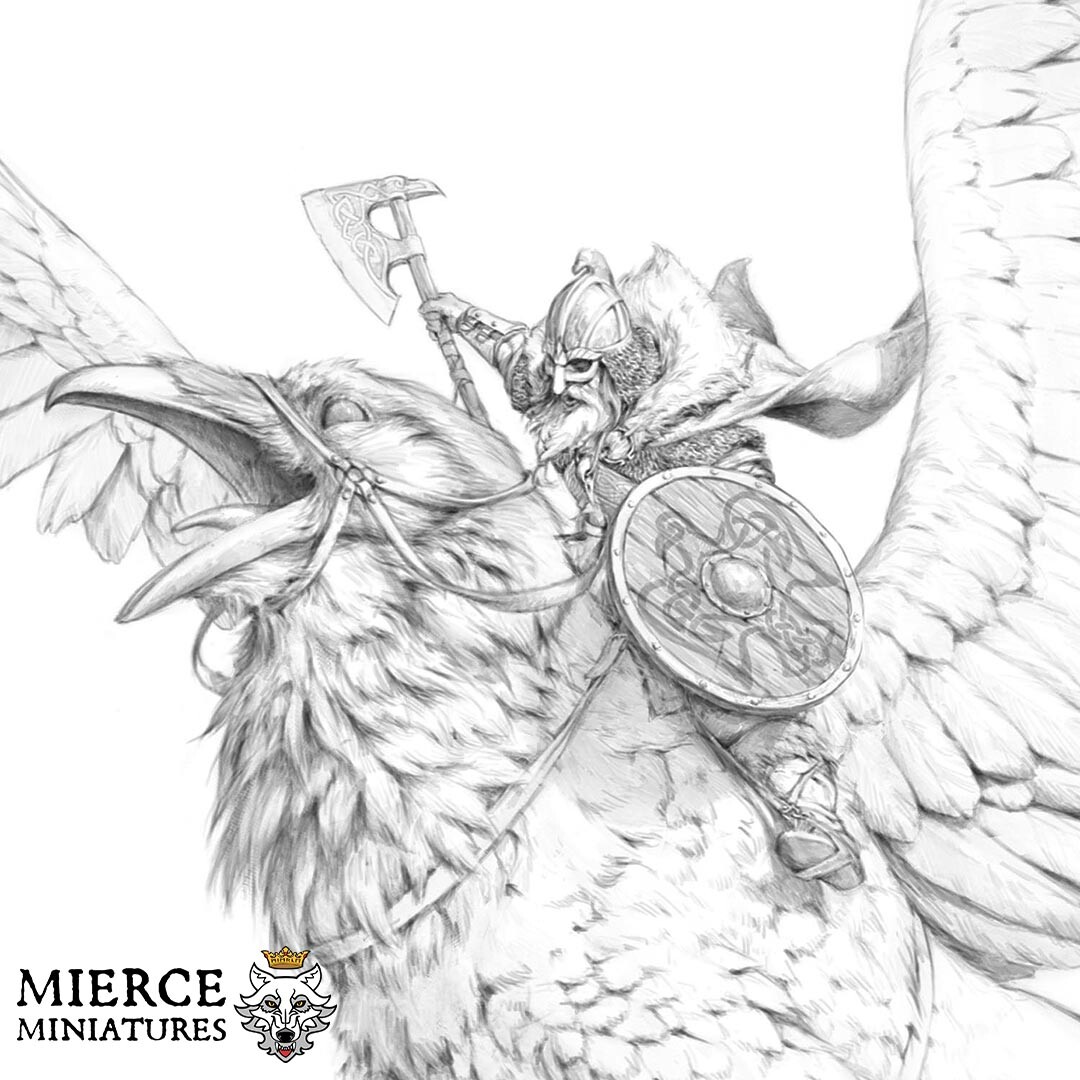 ArtStation - Norse King on Hippogriff