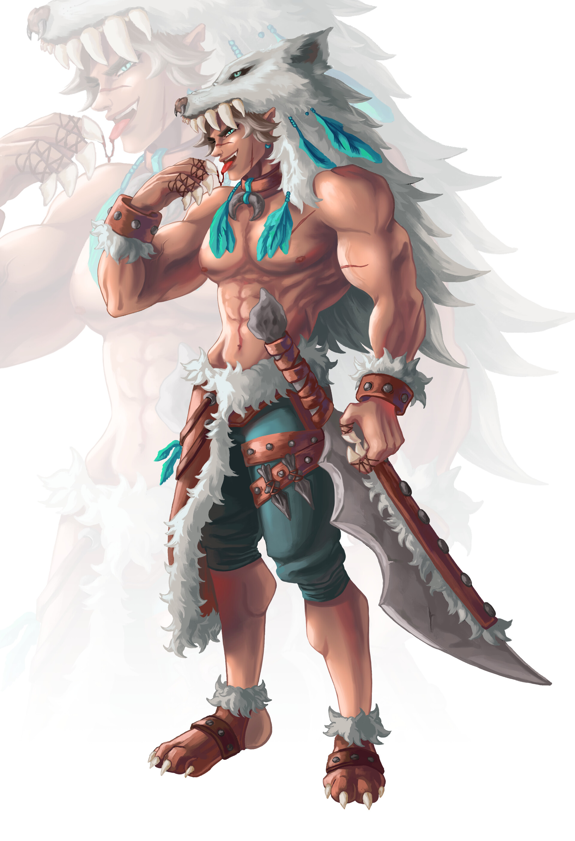 ArtStation - Wolf Warrior Concept