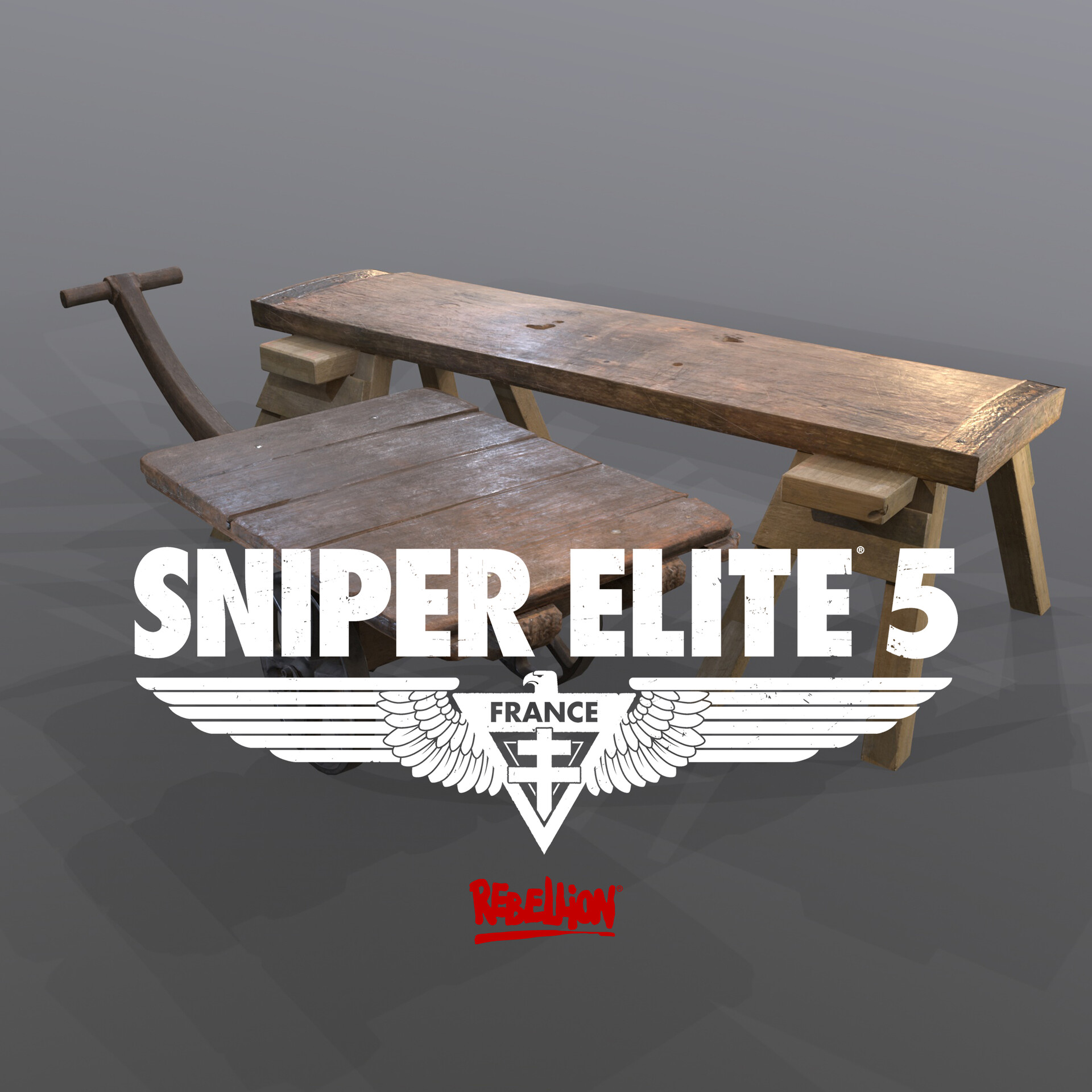 ArtStation - Sniper Elite 5 - Wooden Trolley and Work Bench ...
