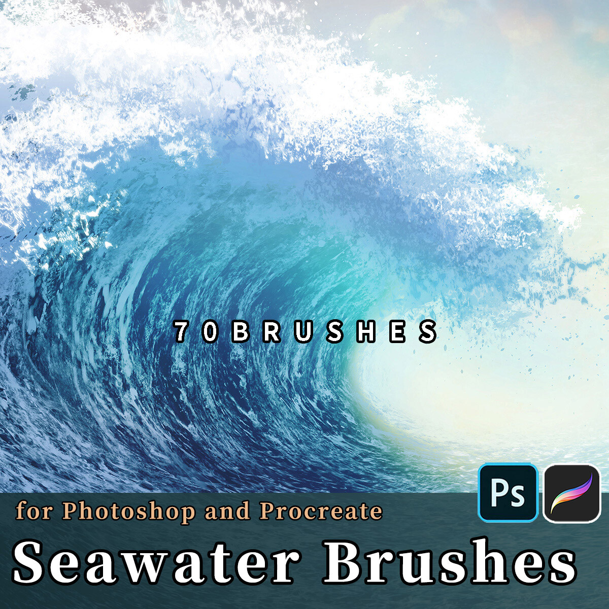 ArtStation - 70 -REALISTIC STYLE SEAWATER BRUSH-PACK for Photoshop and ...