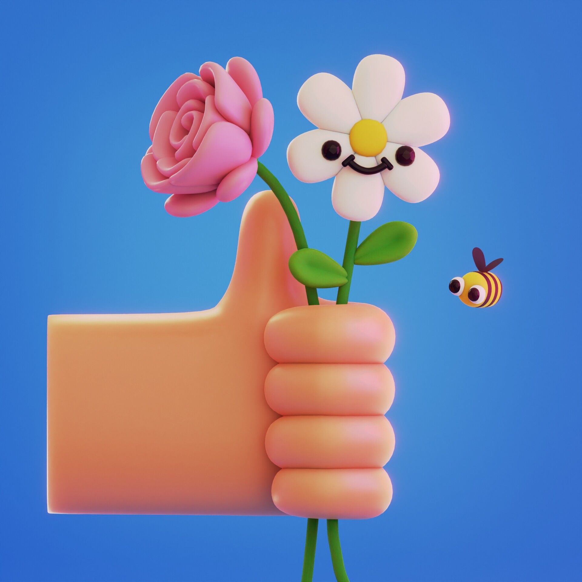 ArtStation - Hand with Flowers