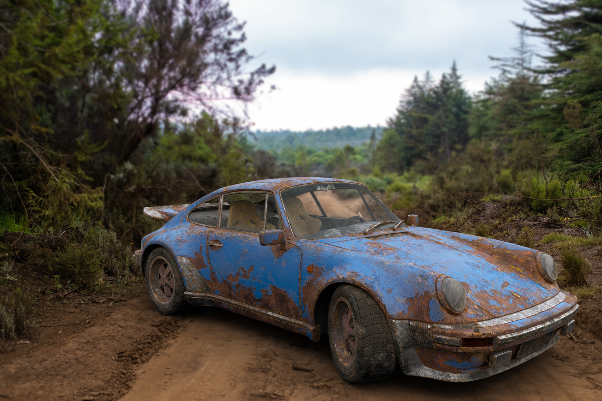 ArtStation - Porsche 911 Rusted