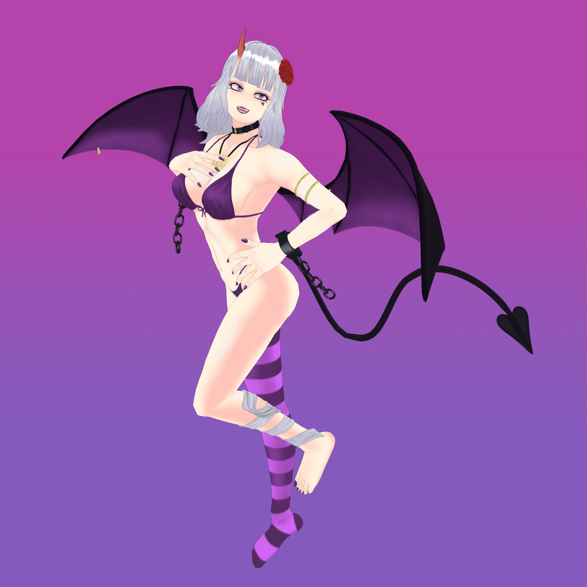 ArtStation - Half - Demon Girl (Low Poly)