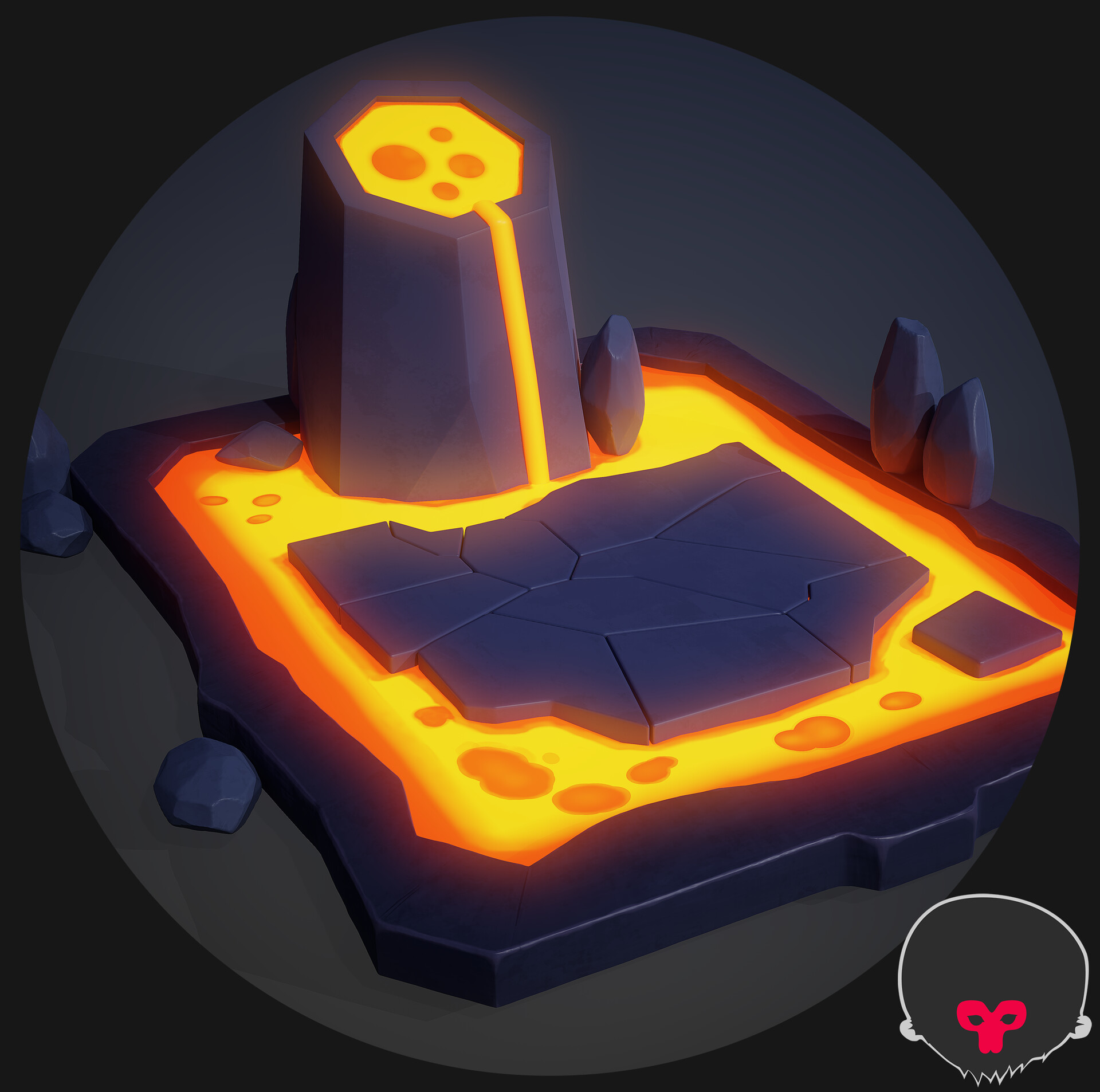 ArtStation - Stylized Volcano