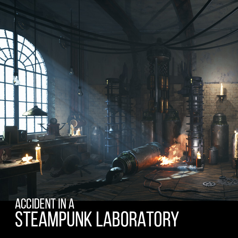 ArtStation - Accident in a steampunk laboratory