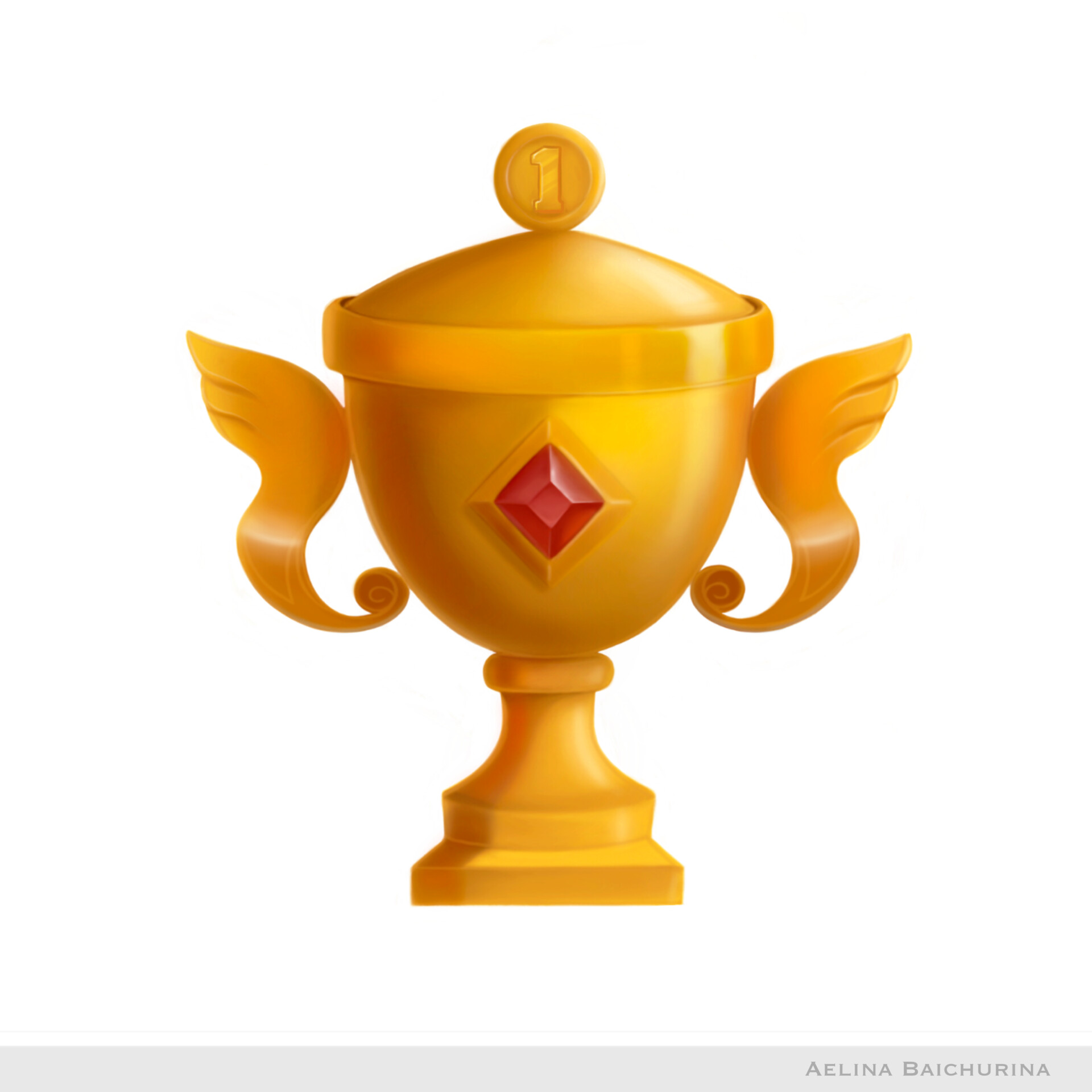 ArtStation - Gold Cup. 2D Game Props