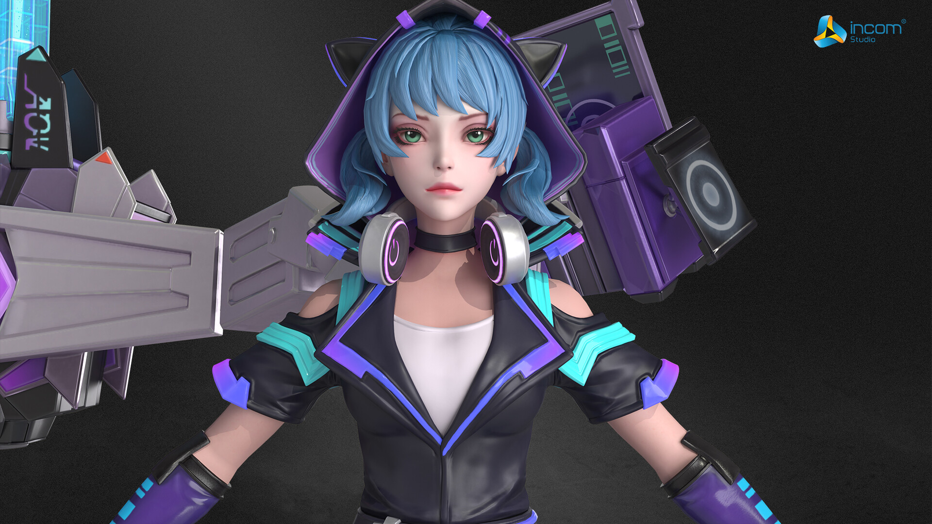 InCom Studio 3D - The gunner Capheny character - Game Arena Of Valor
