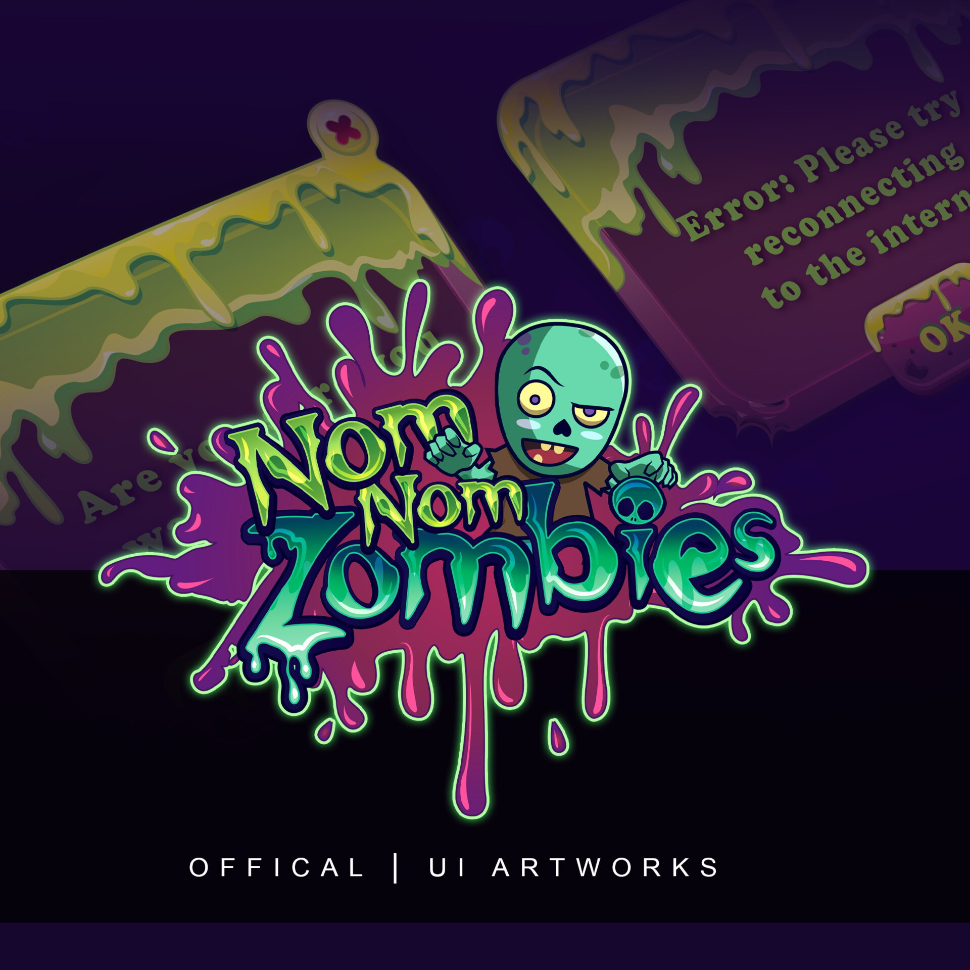 ArtStation - Nom Nom Zombies: UI Artworks