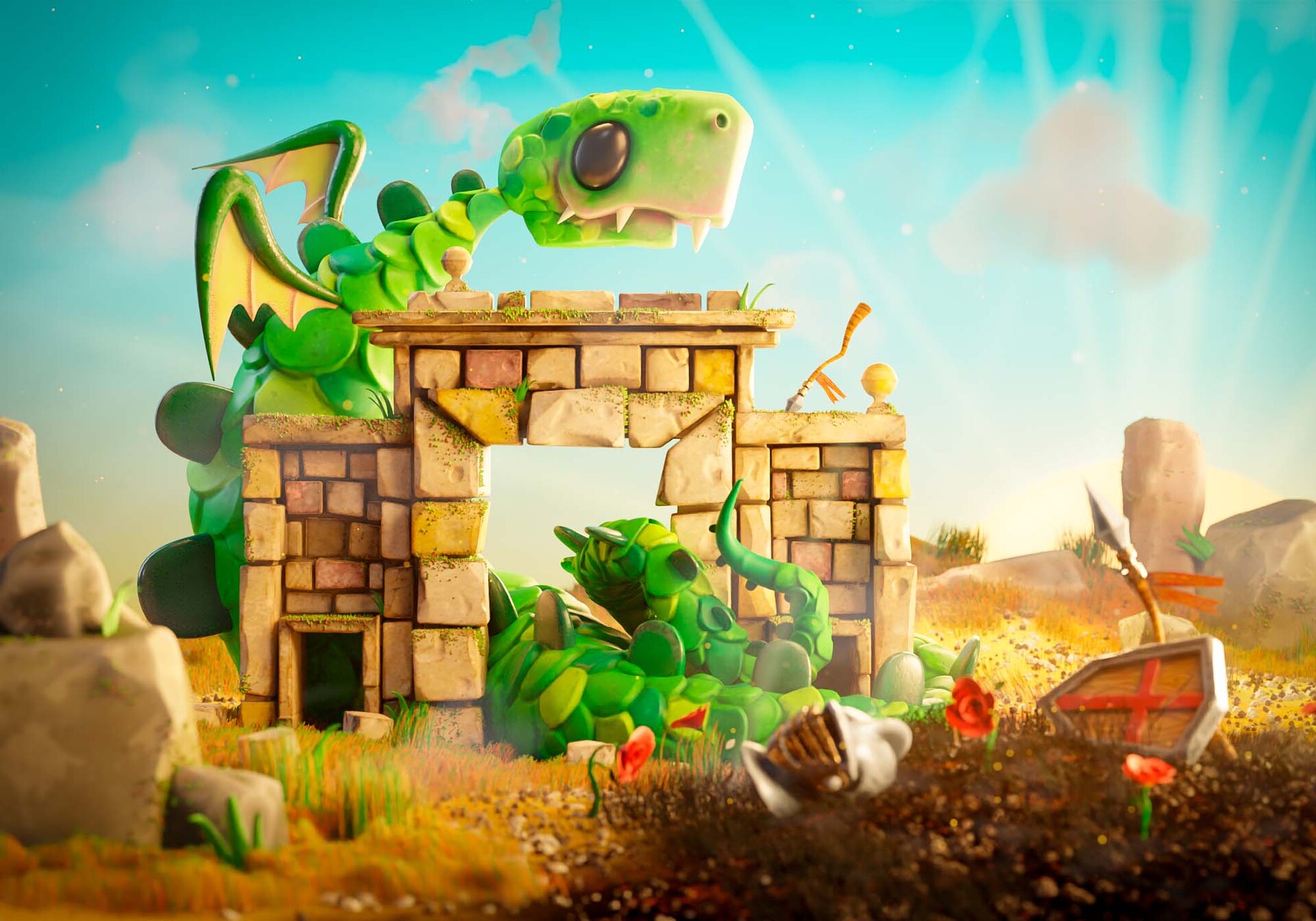 ArtStation - El dragón (& san Jorge)