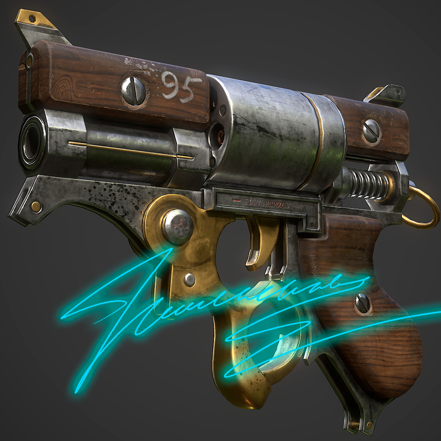 ArtStation - Steampunk revolver