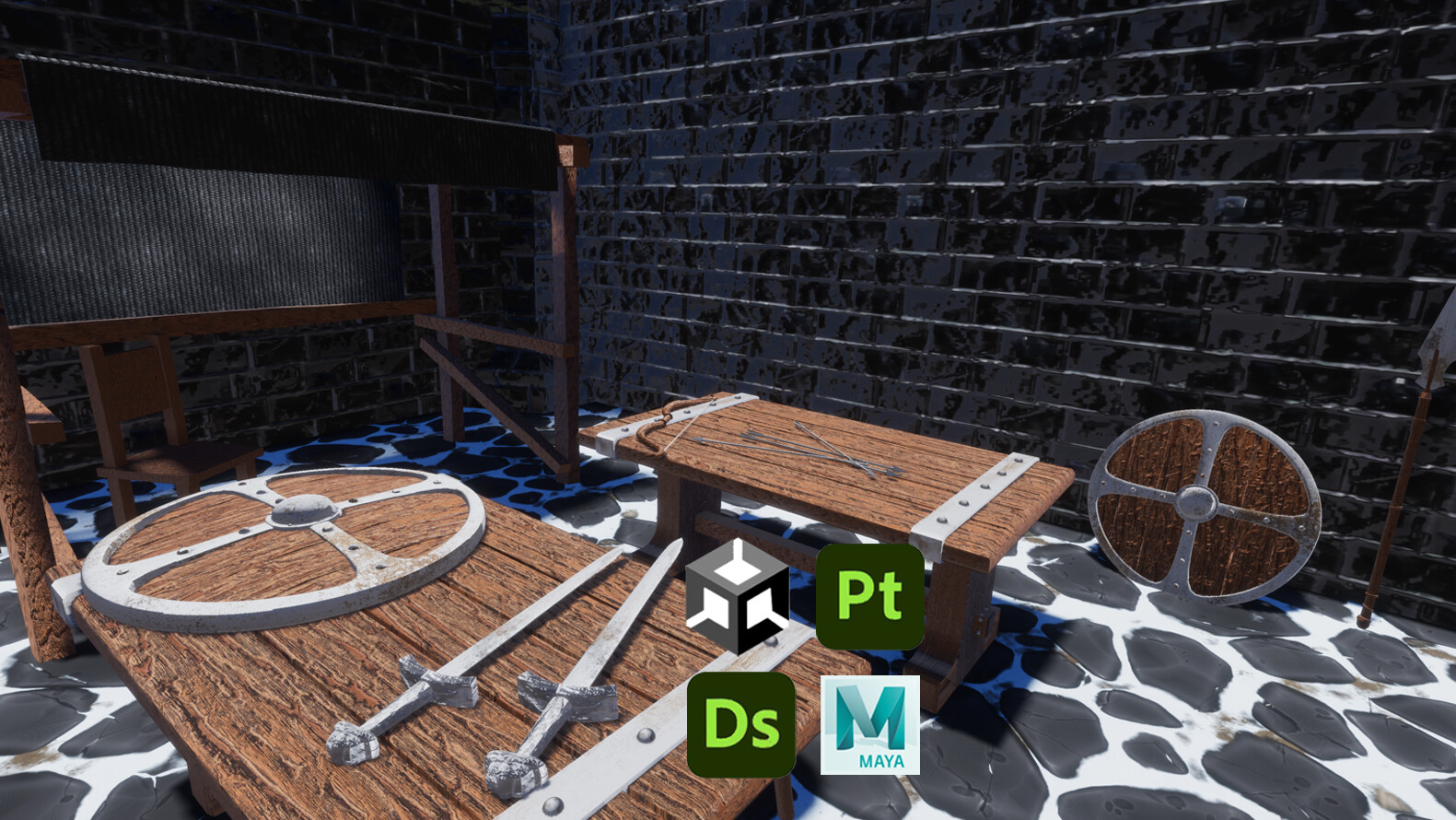 ArtStation - Castle Courtyard Vignette - Unity, Substance Designer ...