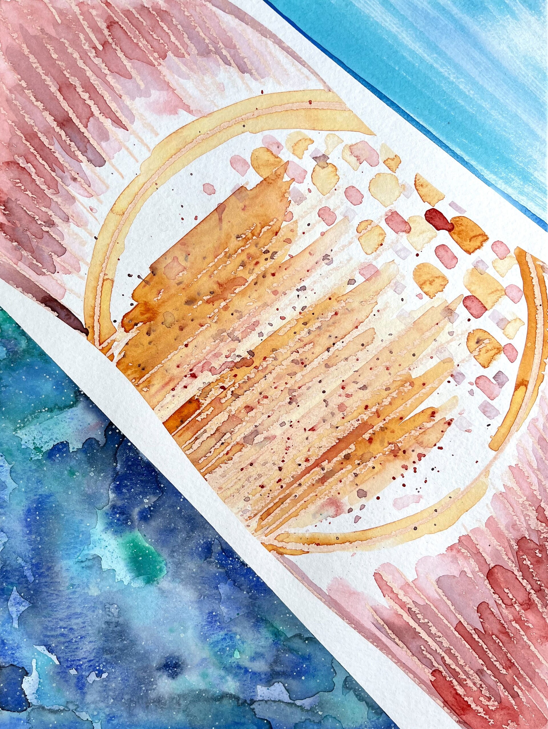 ArtStation - Portation | Watercolor + Wax Resist