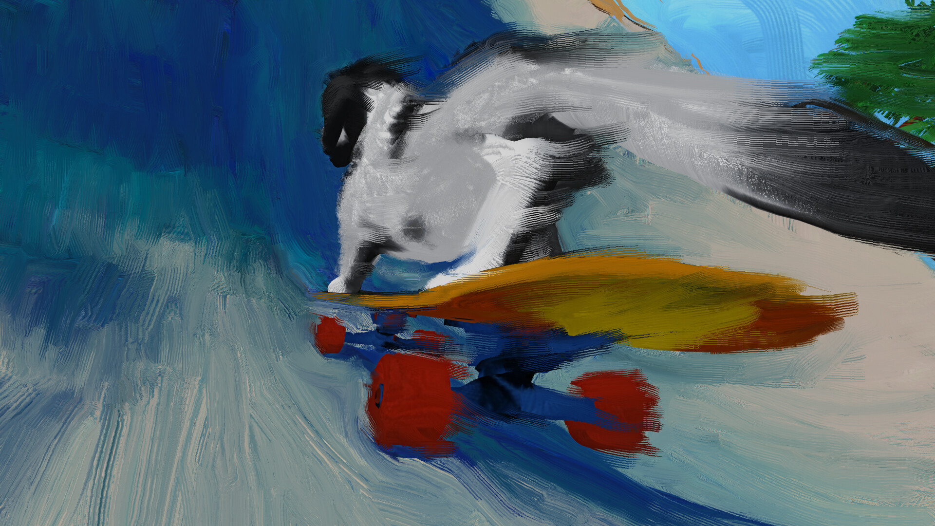 ArtStation - Dogs on Skateboards.