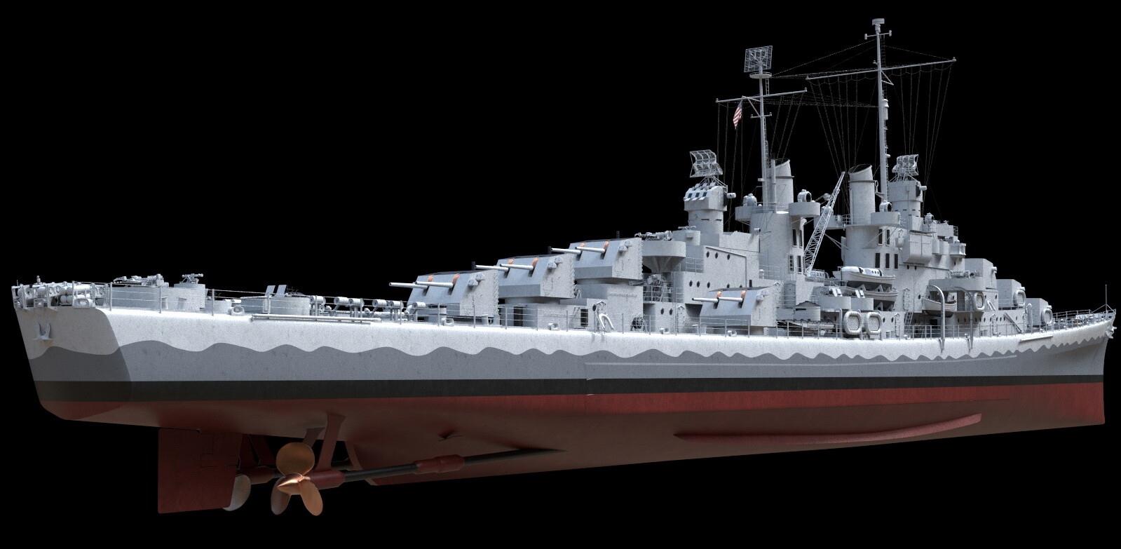 ArtStation - American light cruiser USS Juneau (CL-52)