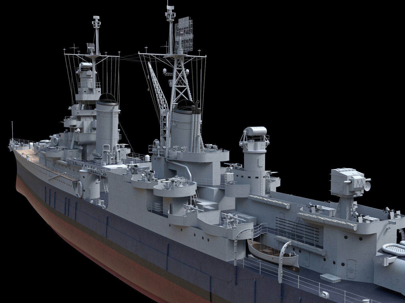 ArtStation - American heavy cruiser USS Indianapolis (CA-35)