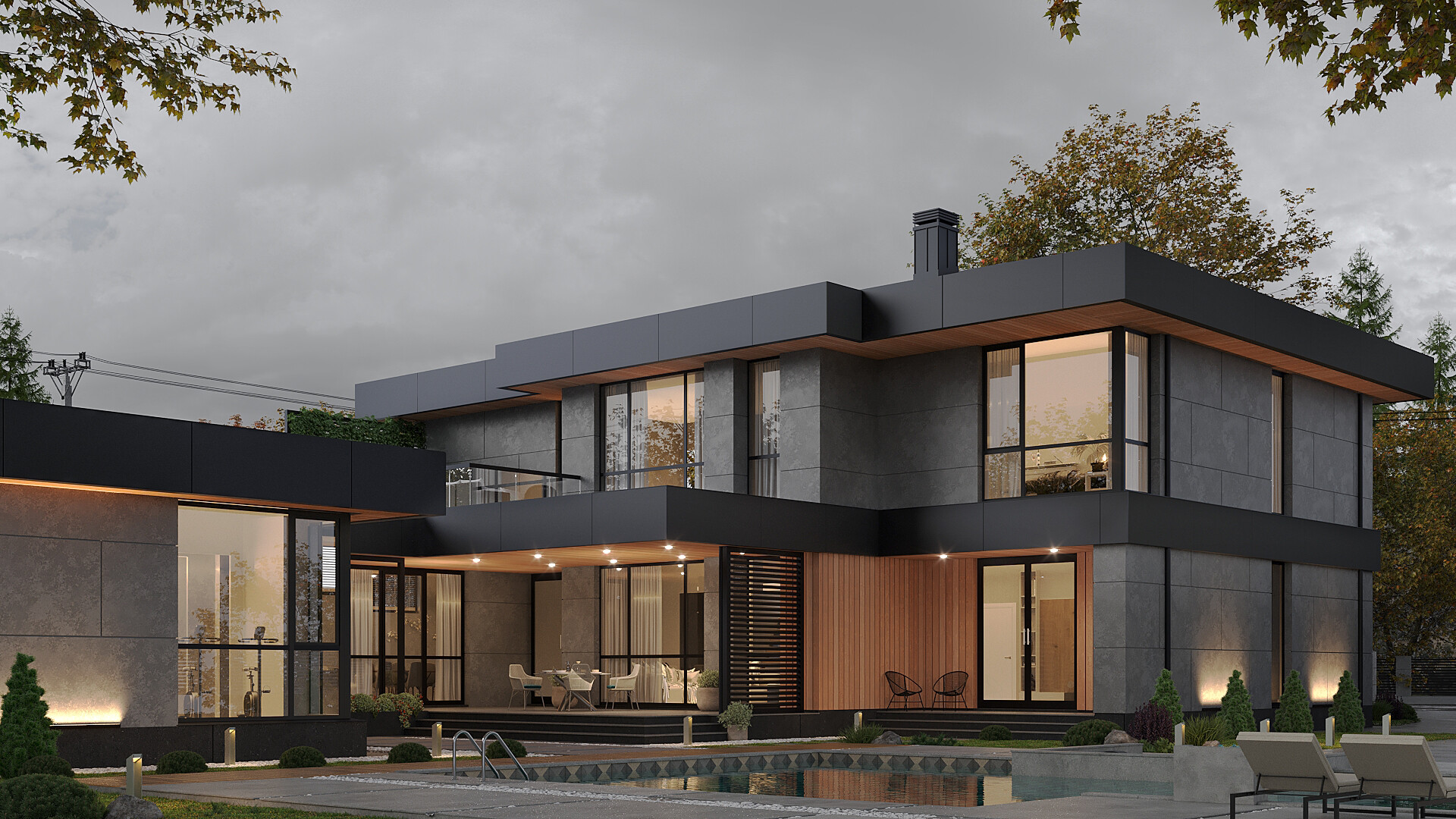 ArtStation - Architectural 3D visualization of a country house for an architect Aksentsev Zinovy