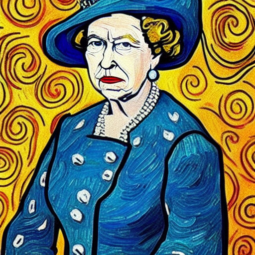 ArtStation - More Abstract art of Queen Elizabeth II