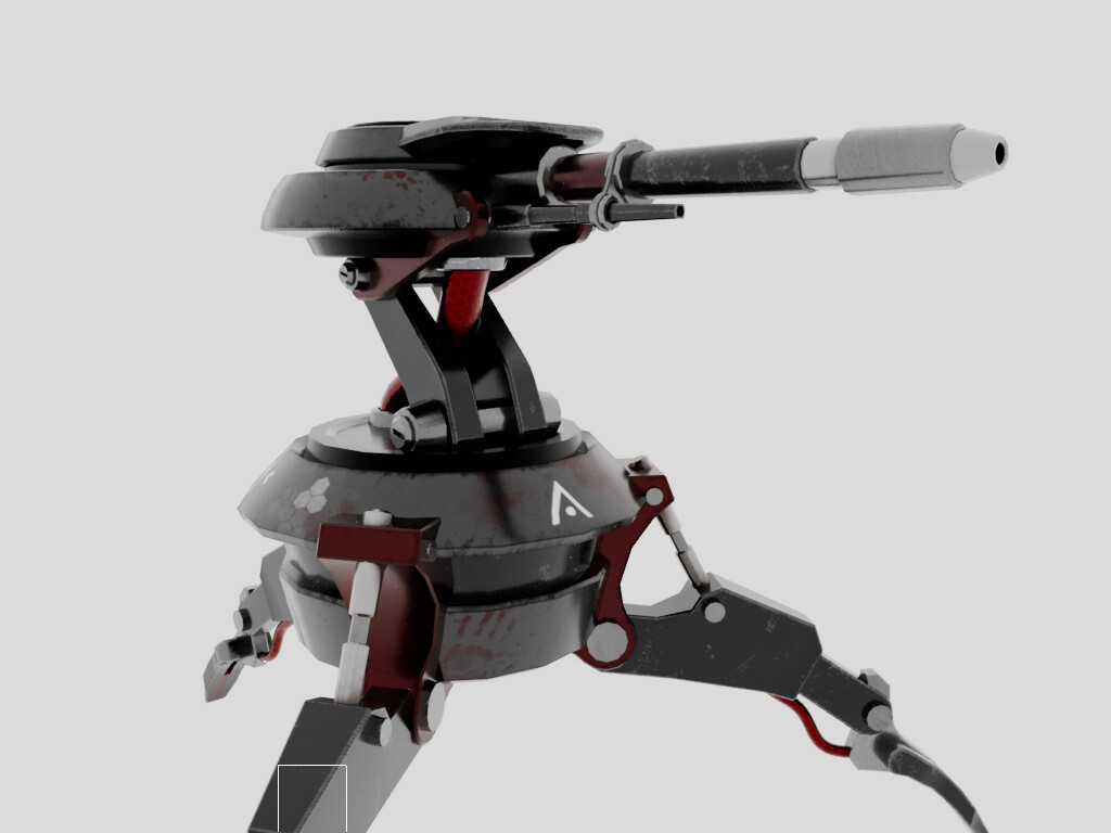 ArtStation - Sci-fi Turret - 3D Model