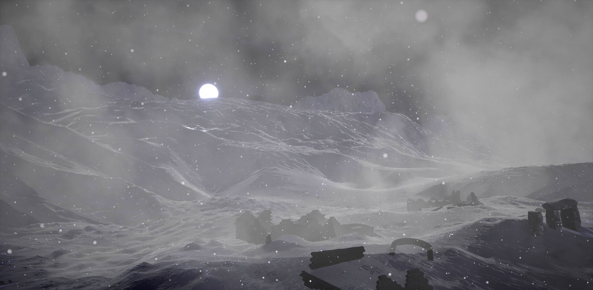 Mathieu Martel - Sidescroller game, Snowstorm.