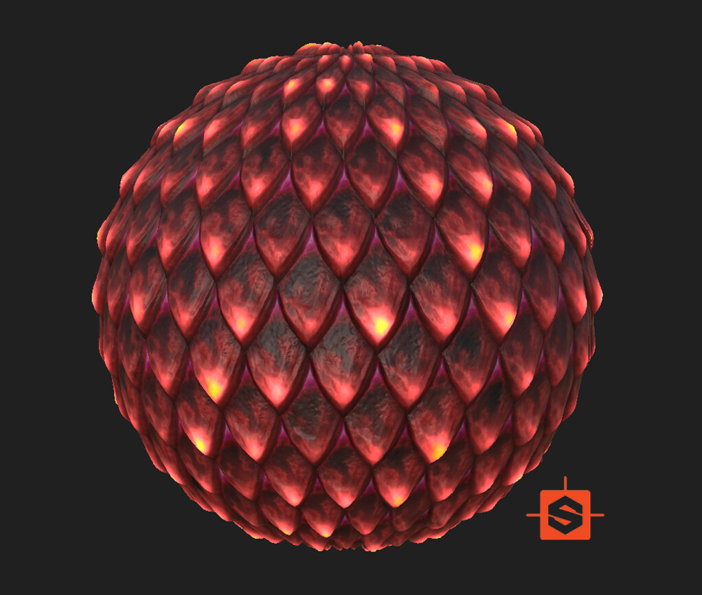 ArtStation - Dragon's scale - Substance Designer