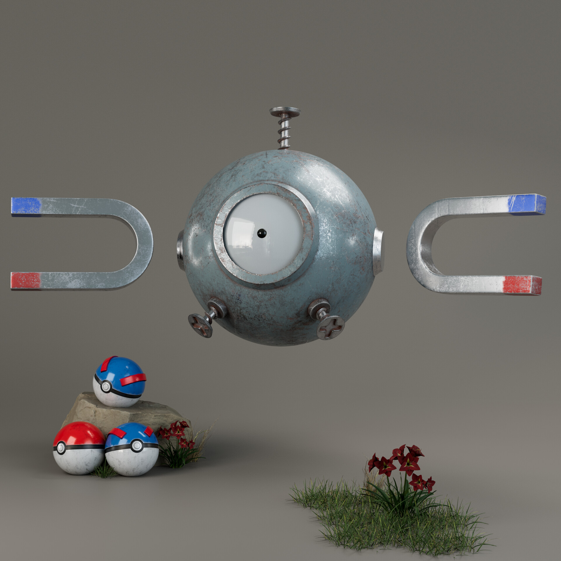 ArtStation - Magnemite Pokemon