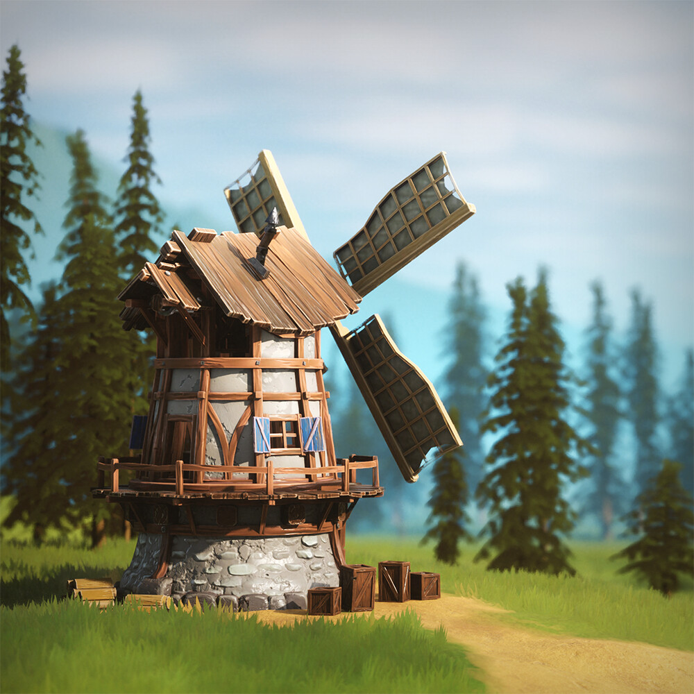 ArtStation - Stylized Miniature Buildings - CGMA Substance Basics Class