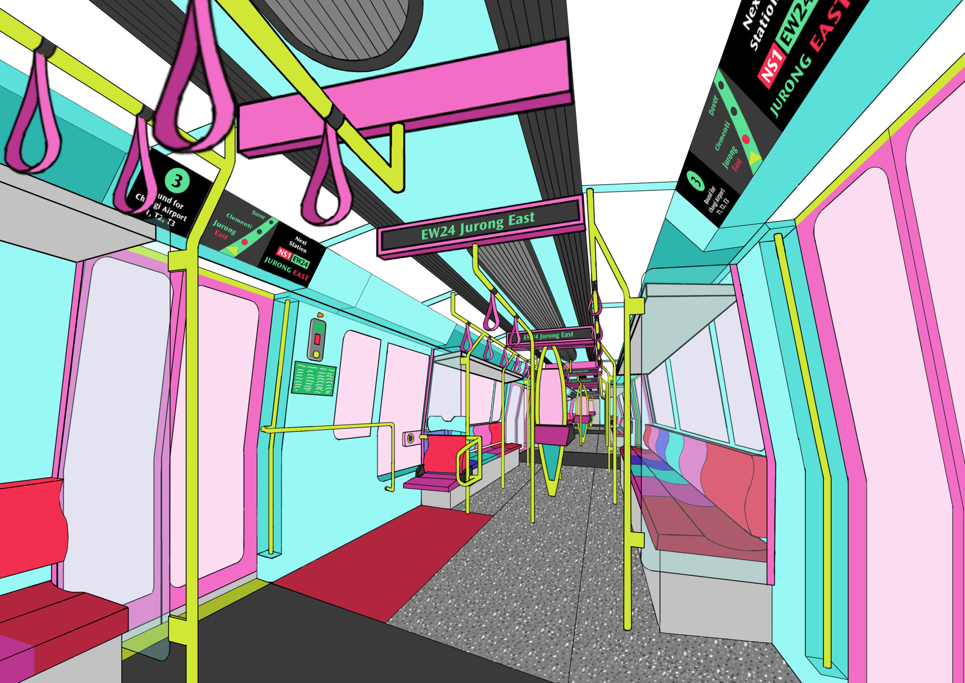 ArtStation - Kawasaki CRRC Sifang C151A/B/C - Alternate Interior Concept