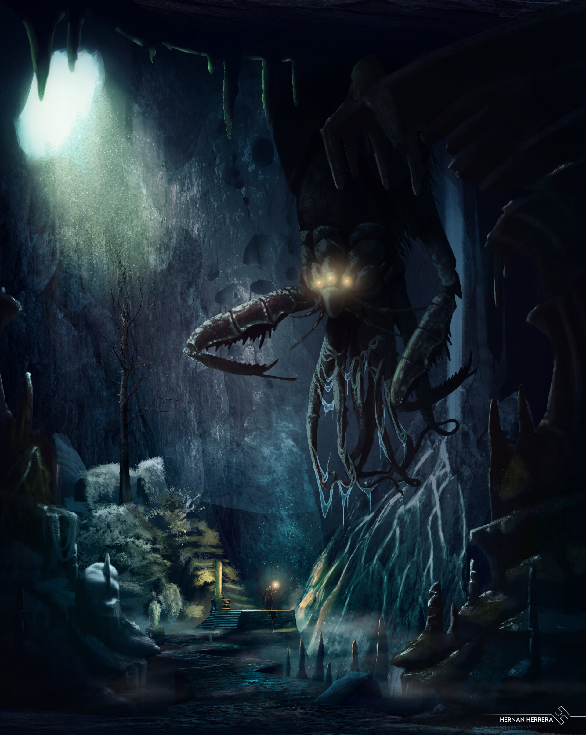 ArtStation - The Acolyte & The Void Creature