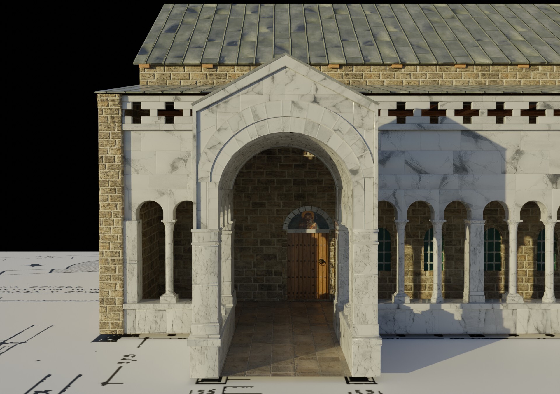 Virtual Box - Medieval Refectory in monastery Studenica