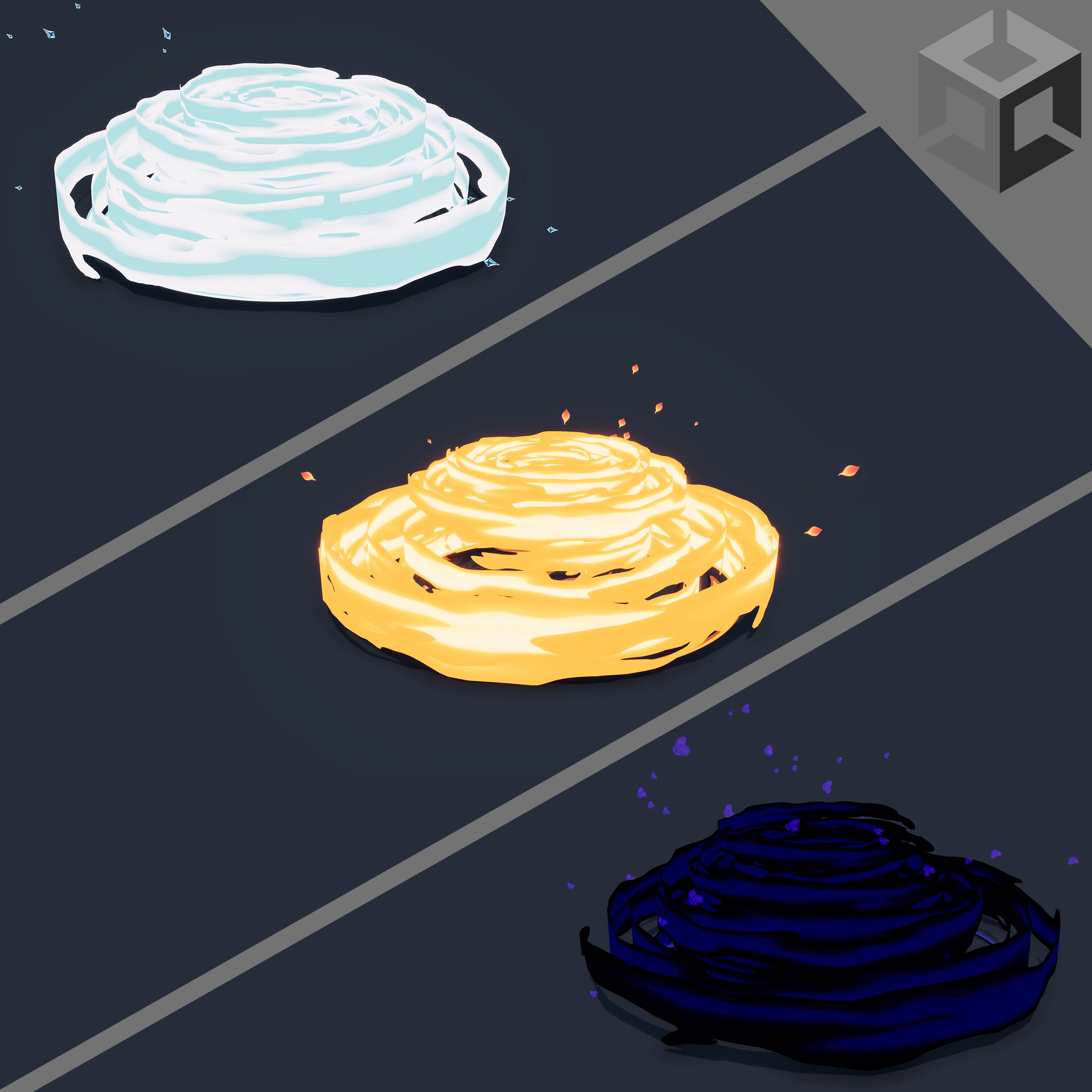 ArtStation - AOE Damage (Ice, Fire, Shadow)